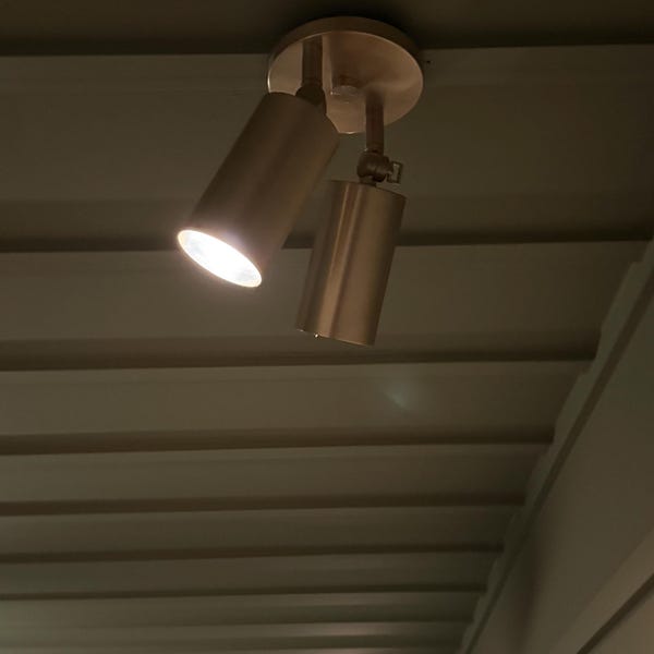 Ceiling Spot Light --mid Century Vintage Brass-solid Brass Ceiling ...