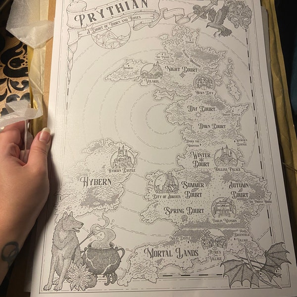 The Map of Prythian. ACOTAR Fanart Illustration Made by Andrés Aguirre ...