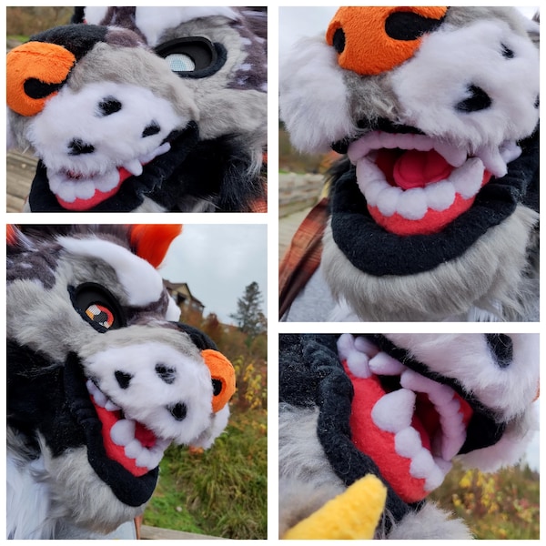Plush Fursuit Jaw Set, Teeth With Gums Tutorial and Practice Pattern ...