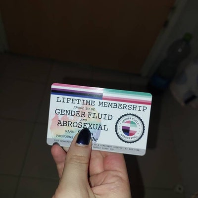 Double Identity LGBTQIA Lifetime Membership Card Gay Pride Card LGBT ...