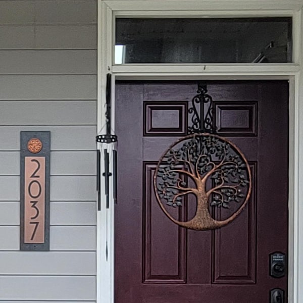 Celtic Knot Customzed House Numbers, Home Address Plaque, Vertical Sign ...