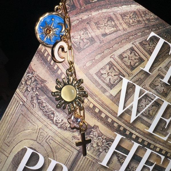 Custom Charm Bookmark: Gold Bookmark Book Lover Gift Gold Hook Bookmark ...