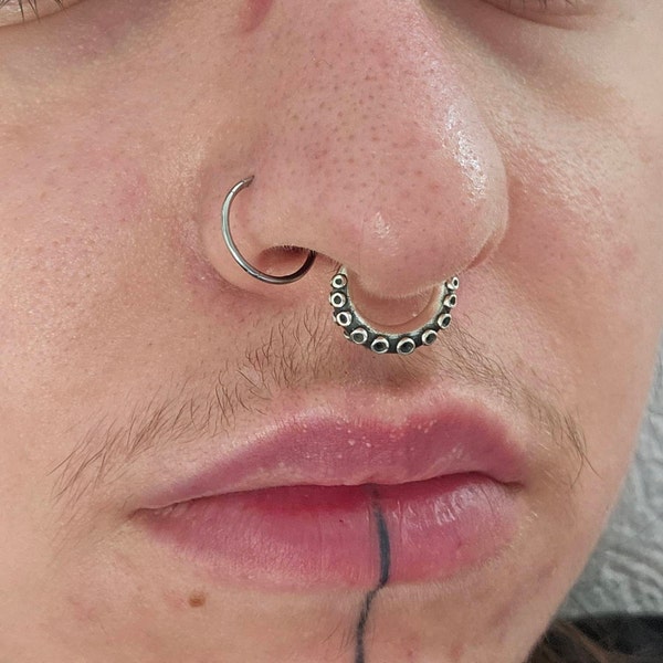 Fake Nose Ring Octopus Tentacle Faux Septum Ring Body Jewelry Piercing ...