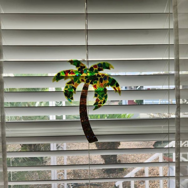 Palm Tree.. Blingthingzbylori.. Whirligigs Wind Spinner.. Garden Art ...