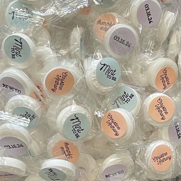 NEW! 108 Personalized Mint Stickers | Mint Labels | Mint to Be Favours ...