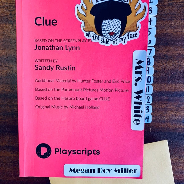 Clue Movie Character Sticker Set (full Set) - Etsy