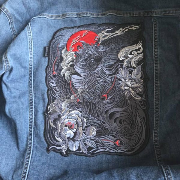 Phoenix Patch, Back Patch, Patches for Jackets, Mythical Bird, Fashion ...