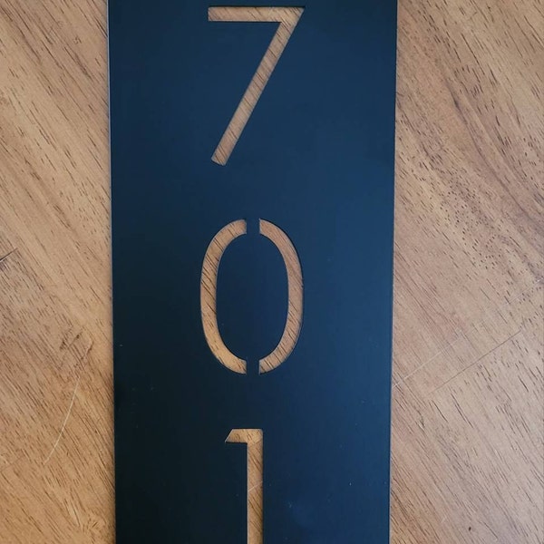 Metal House Address Sign - Vertical Home Address - Custom House Numbers ...
