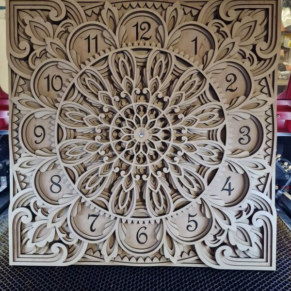 Multilayer Clock SVG Template - Laser Cut Clock - Layered Wall Decor ...