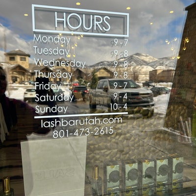 Store Hours Decal Personalized Business Signage Custom Open Close Hours ...