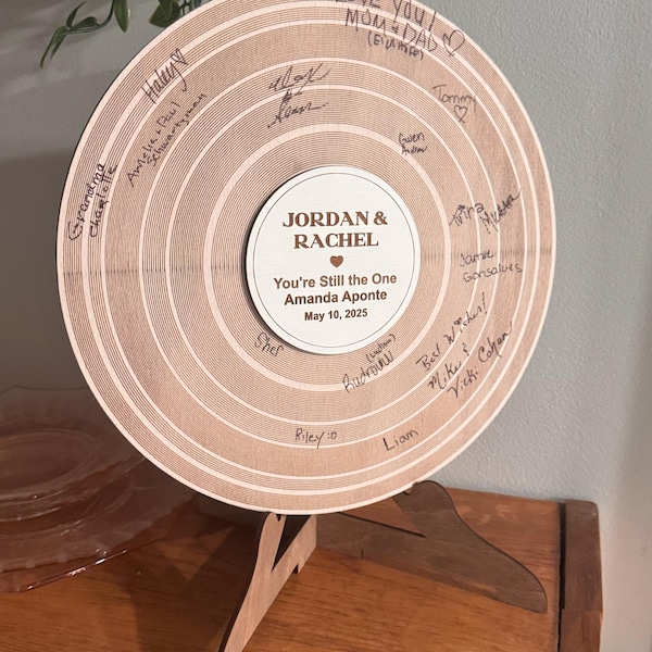 Wedding Guest Book Ideas, Custom Record Cover Vinyl Record Guest Book ...