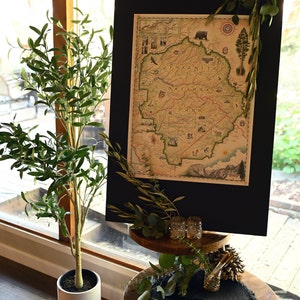 Michigan State Hand-drawn Map Poster Authentic 18x24-vintage Style ...