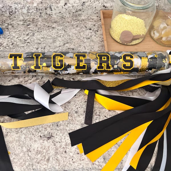 Custom, Fillable Candy Cane Cheer Spirit Stick | Fill With Candy, Etc ...