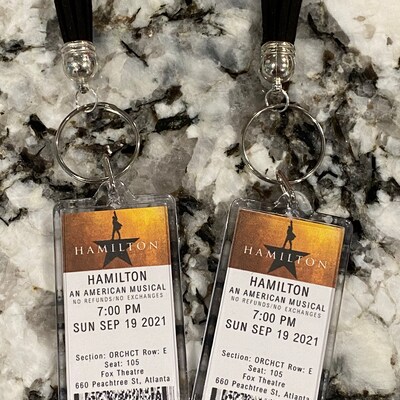 Hamilton Broadway Musical Ticket Keychain - Etsy