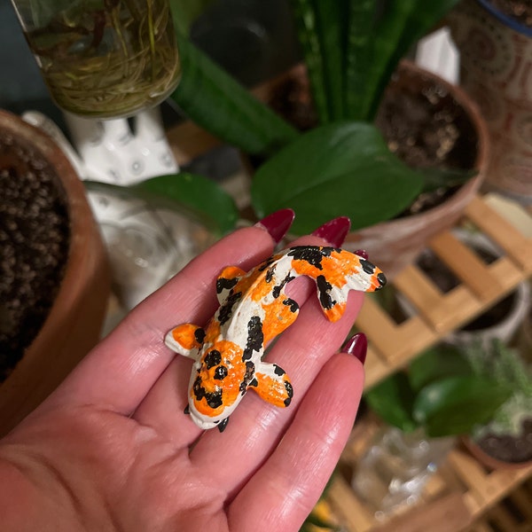 Koi Fish Nature Scene Diorama, Mini Lake Ecosystem Diorama, Tiny Bamboo ...