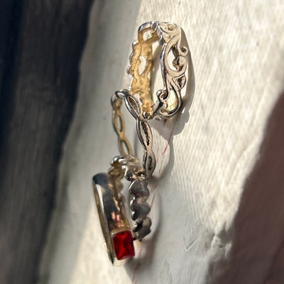 21pcs Stackable Rings Set Multi Design Rings, Yin Yang, Black Rings ...