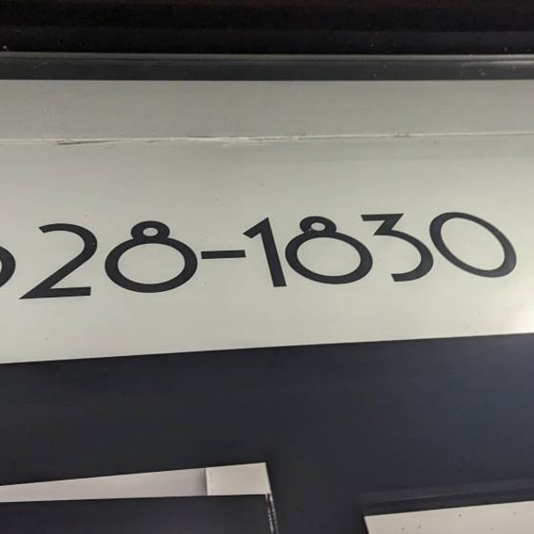 Custom Transom Window Numbers Vinyl Decal 3" to 12" Tall - Home Address ...