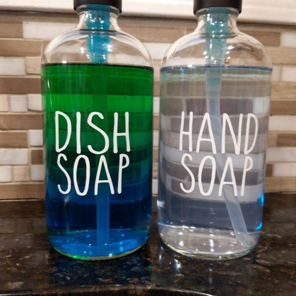 Hand Soap Dish Soap Labels - Vinyl Decal Sticker Cute Kitchen - Etsy