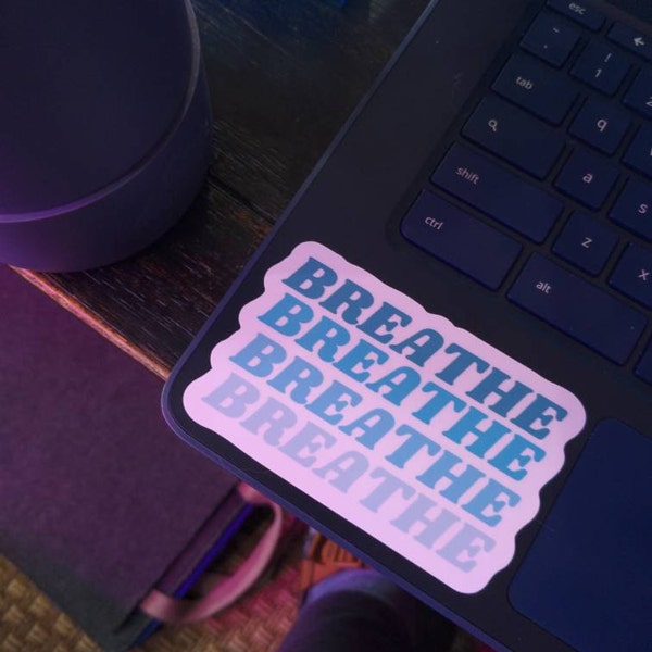 Breathe Sticker | Mental Health Awareness Waterproof Vinyl Decal - Etsy