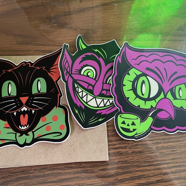 Retro Halloween Hooligan Devil Sticker - Etsy