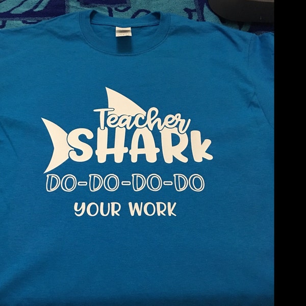 Teacher Shark SVG - DXF File - Cut File - Teacher Shirt Svg - Teacher ...