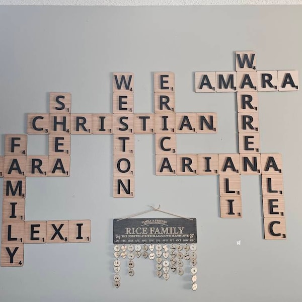 4x4 Inch Scrabble Tile Letters - Wall Art - Wall Decor - Etsy