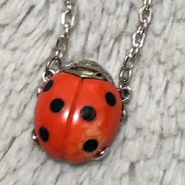 Vintage RARE Ladybug Necklace Lucky Ladybug 1970s Good Luck Bug Jewelry ...