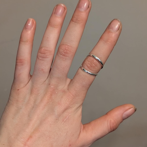 Solid Sterling Silver Swan Ring, Splint Ring, Swan Neck Splint for Dip ...