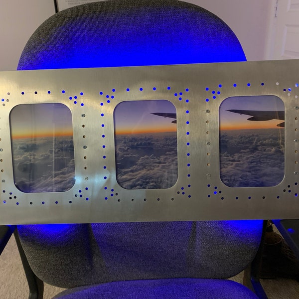 Aluminum 5 X 7 Boeing Window Inspired Picture Matte * No Glass * No ...