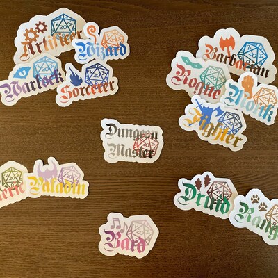 Dnd Dungeons and Dragons D&D Class Hand-crafted Water Resistant ...