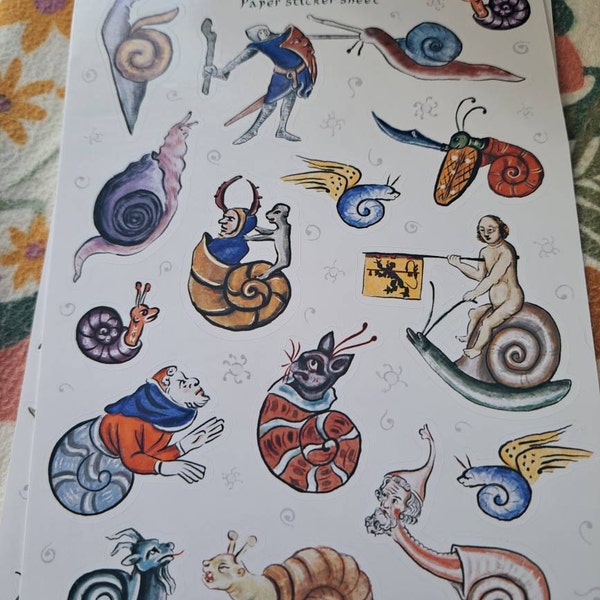 Sticker Sheet MEDIEVAL KNIGHTS Funny Whimsical Historical Stickers for ...