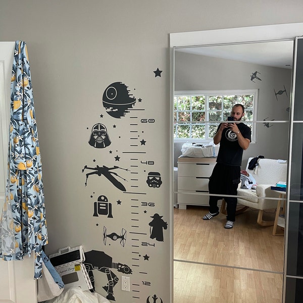 Star Wars Inspired Grow Chart Decal, Child Growth Chart, Mandalorian ...