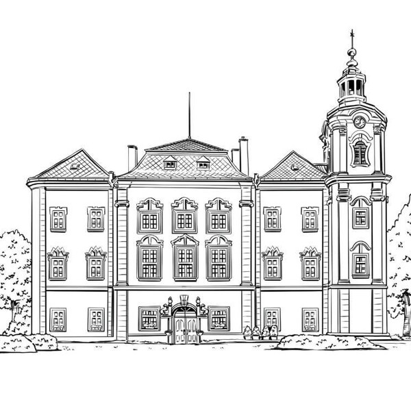 Custom Wedding Venue Illustration – Personalized Digital Download Art ...