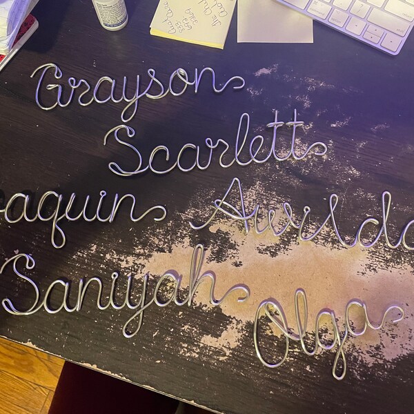 Custom Wire Name/custom Word/wire Name/personalized Name/custom Name ...