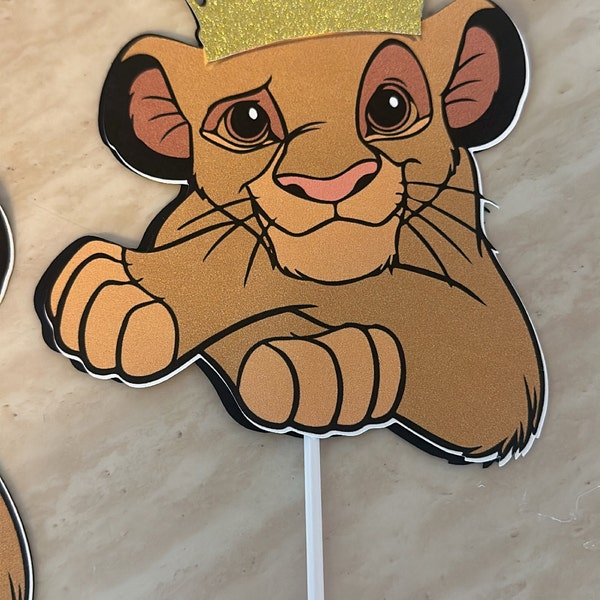 Lion King Cake Topper imprimible PNG, Archivo digital Lion King ...