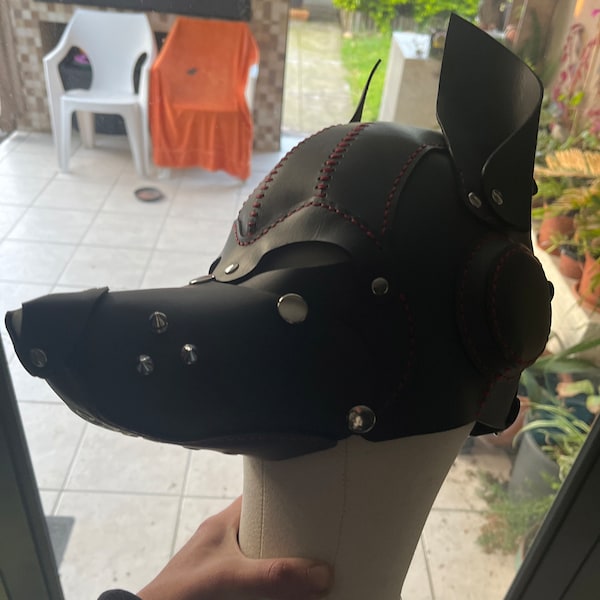 Wolf Pup Dog Mask Pattern - Leather Hood PDF With Tutorial - Etsy