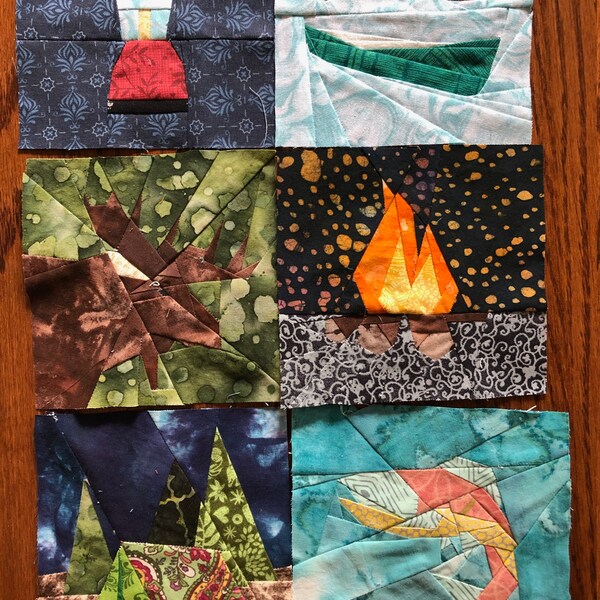 Let's Go Camping Quilt Block, Paper Pieced Quilt Pattern, PDF Pattern ...