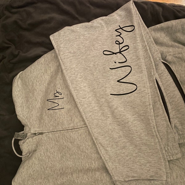 Custom Jogger & Zip up Sets Bridal Party Jogger Sets Zip up Jogger Sets ...