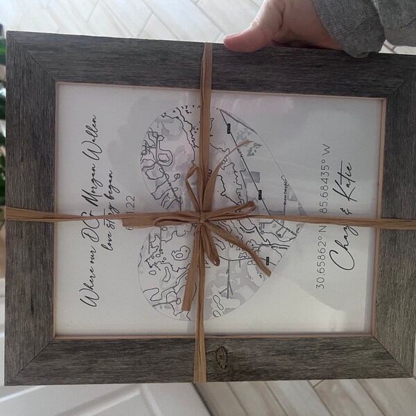 Valentine's Day Gift for Boyfriend- Map of Where We Met, Valentines Day ...