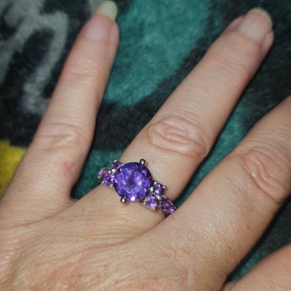 Natural Black Star Sapphire Ring,925 Sterling Sliver,engagement Ring,wedding Ring, Luxury Ring ...