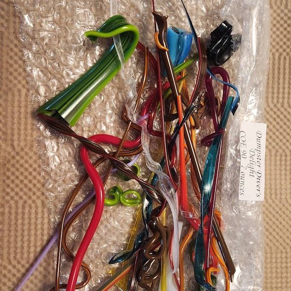 COE90 "koi Fish" Dots for Fused Glass Art Projects (orange Transparent ...