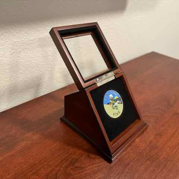 Baseball Display Case Box Custom Plaque Engraving Wood With Glass Lid ...