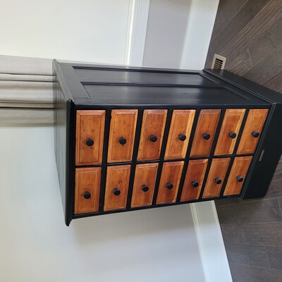 Mid-century Modern slanted Cabinet Walnut Wood - Etsy