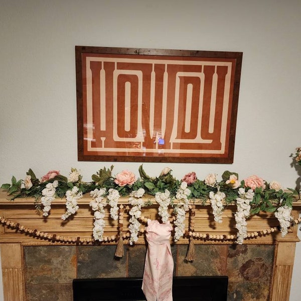 Howdy Typography Poster, Pink Howdy Print for Girl, Soft Cowgirl Color ...