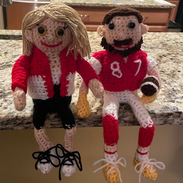 Pattern Travis Kelce KC Chiefs Crochet or Customize to Any Football ...