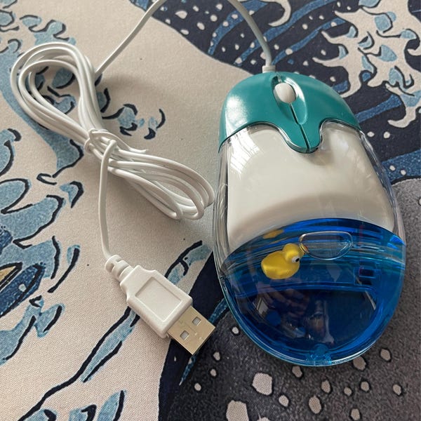 Y2K Aqua Style Mouse (USB) With Duck Floater - Etsy
