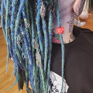 Fire Dreads, Synthetic Red Orange Yellow Smooth Crochet DE Dreads, Red ...