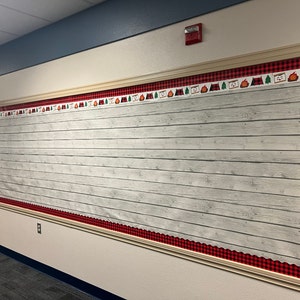 Camping Themed Classroom Bulletin Border, Buffalo Plaid Classroom Decor ...