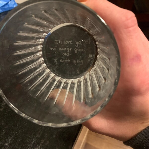 Personalized Handwriting Whiskey Glass - Engrave Your Handwritten ...