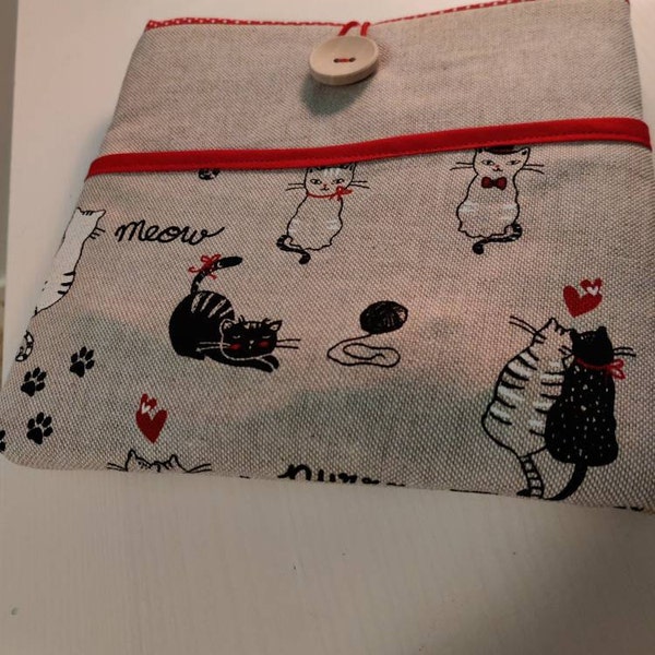 Cats Fabric Smartphone Pouch, Padded Phone Case, Phone Pouch, Fabric ...